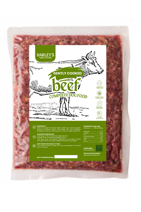 Gently Cooked Beef Dog Food – Harley's • Home Kitchen